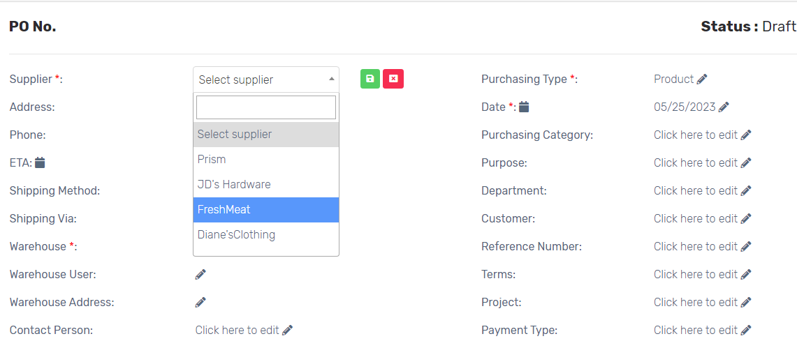 Orders to Purchase | System SIA Help Center